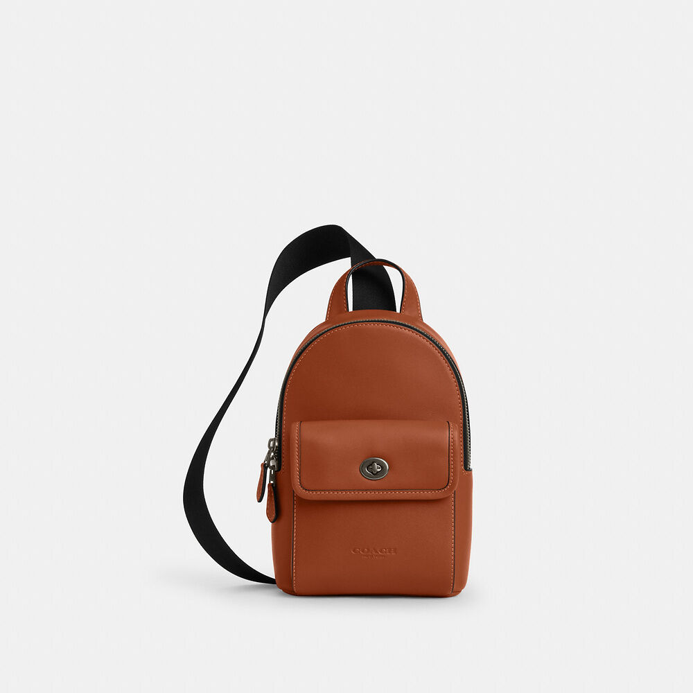 Small Turnlock Sling Pack TAN | Coach Australia
