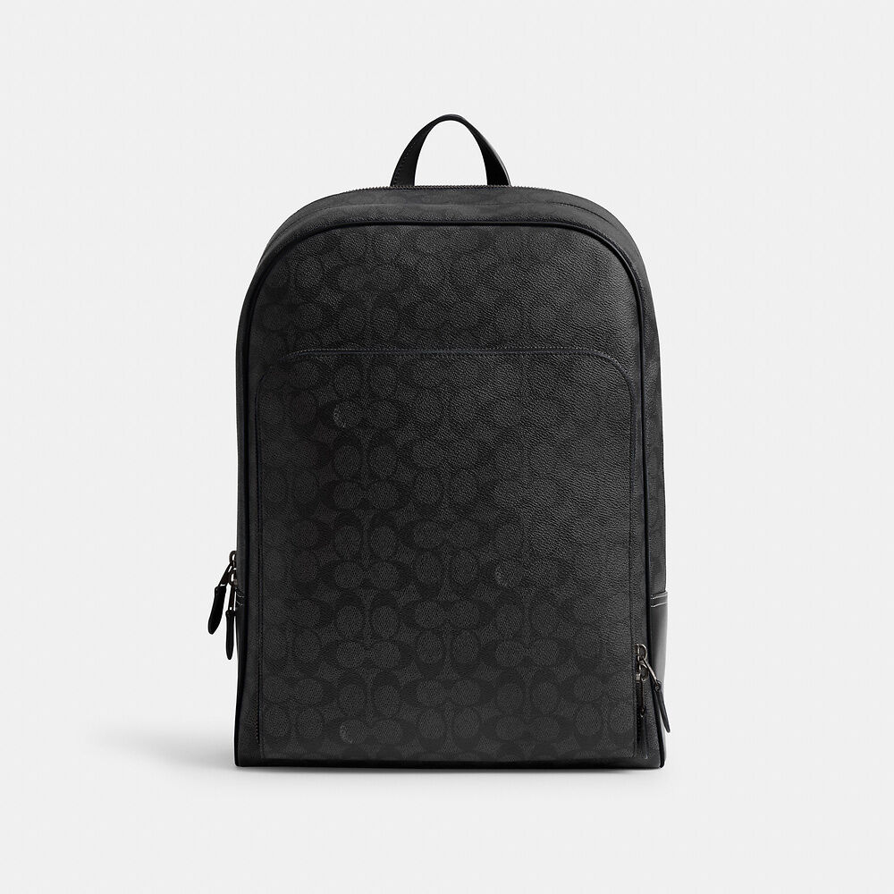 Gotham Backpack In Signature Canvas CHARCOAL | Coach Australia